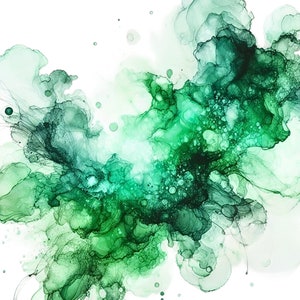 64 Alcohol Ink Splashes Clipart Bundle, Watercolor Splash Png ...