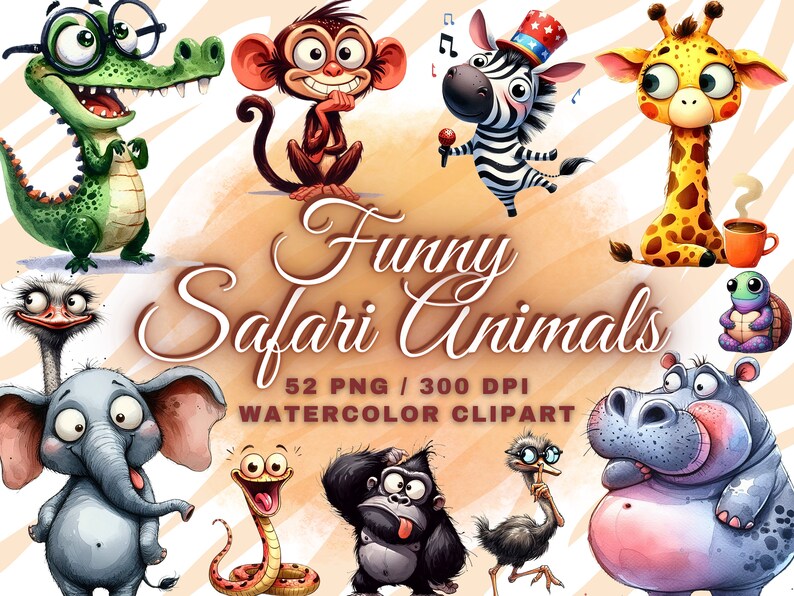 270 Cute Funny Animals Clipart Bundle, Cute Funny Animals Png, Cute ...
