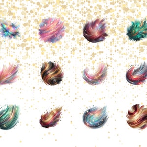 57 Watercolor Brush Strokes Clipart Bundle, Paint Brush Stroke Png ...