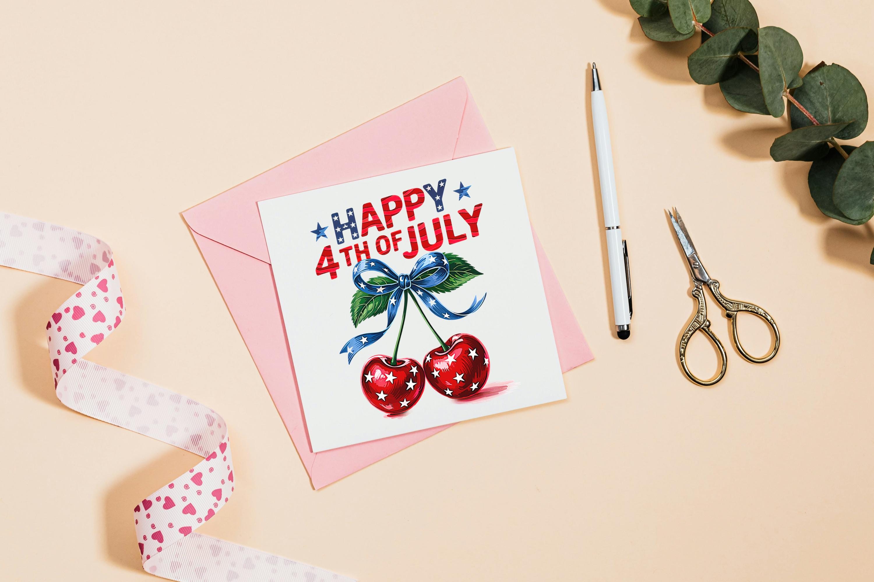 4th July Cherry PNG, America Cherries Png, Cherry Coquette PNG, America ...