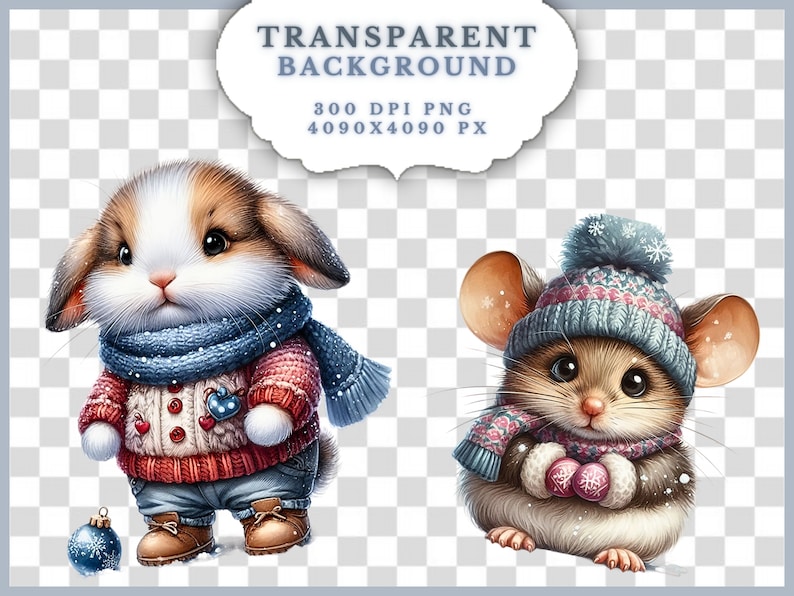 Watercolor Woodland Animals Clipart , Winter Clipart Bundle, Watercolor ...