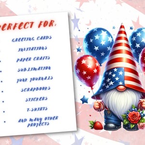Watercolor Patriotic Gnomes Clipart Bundle, Patriotic Clipart, Cute ...