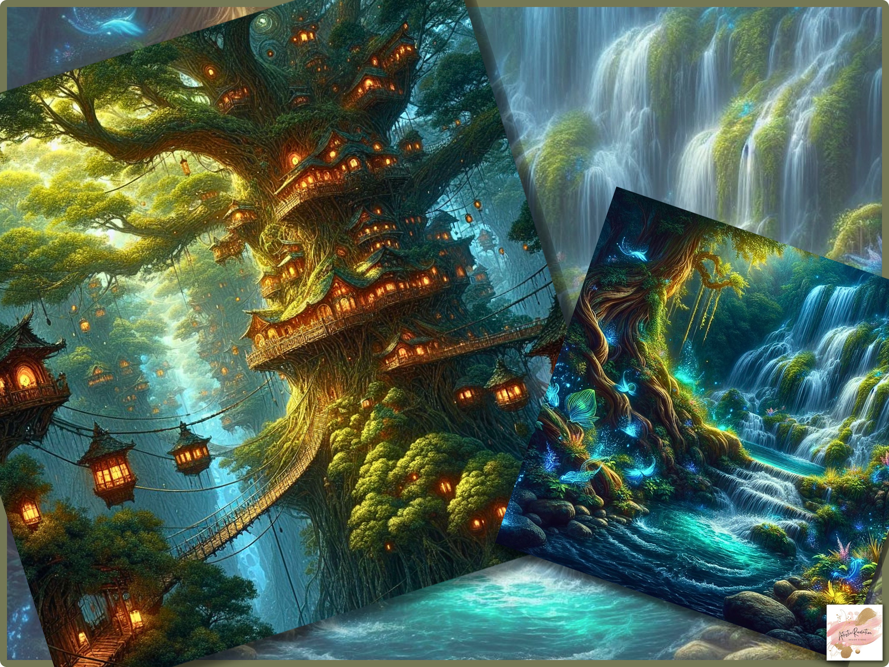 Fantasy Enchanted Forest Digital Papers Magical Enchanted Forest ...