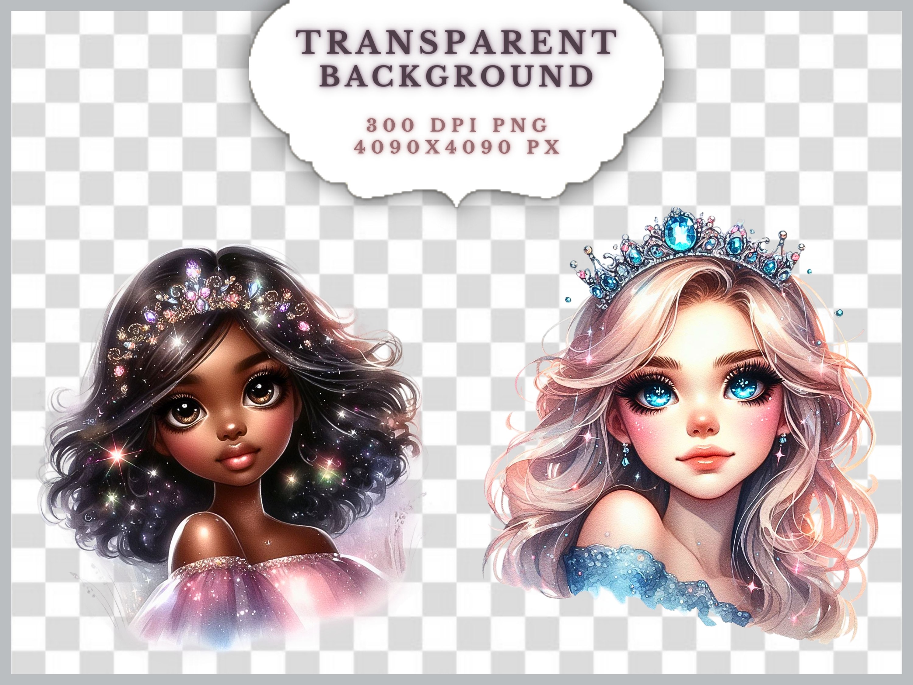 56 Watercolor Fairytale Princess Clipart Bundle, Watercolor Clipart ...
