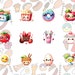 120 Cute Kawaii Food Clipart Bundle, Watercolor Food Clipart, Food Png ...