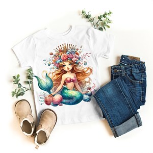 70 Watercolor Mermaids Clipart Bundle, Little Mermaid Clipart Png, Sea ...