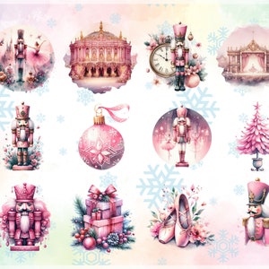 Christmas Pink Nutcracker Clipart Bundle, Ballet Clipart, Nutcracker ...