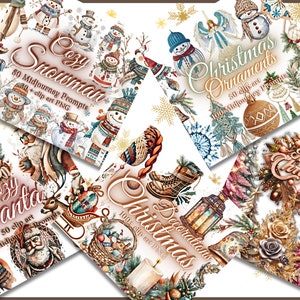 1300 Christmas Clipart MEGA BUNDLE PNG Watercolor Christmas Clipart ...