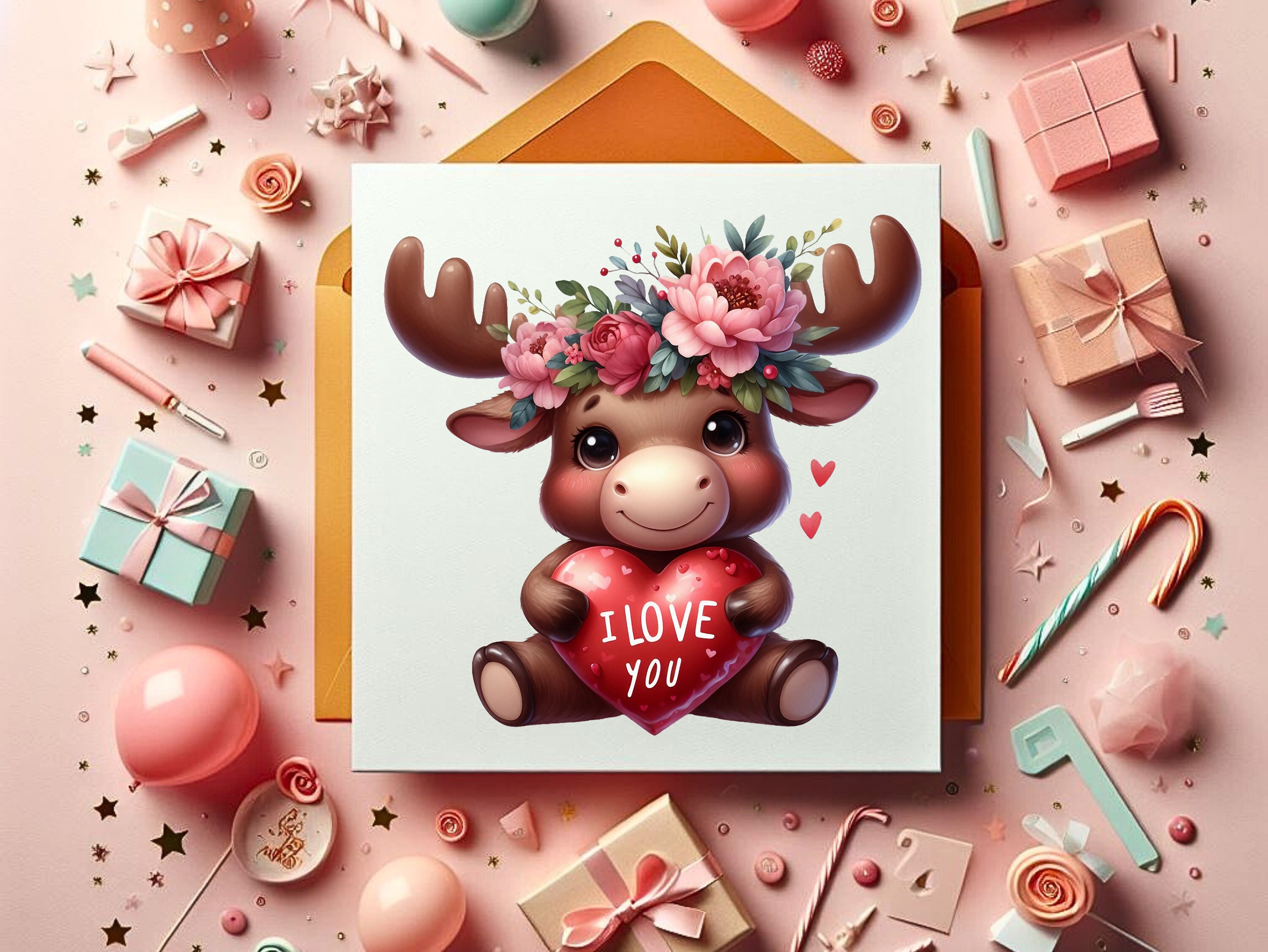 30 Valentine Cute Watercolor Woodland Animals Clipart Bundle, Cute ...