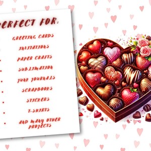 50 Valentines Day Clipart Bundle Watercolor Sweets Clipart PNG ...