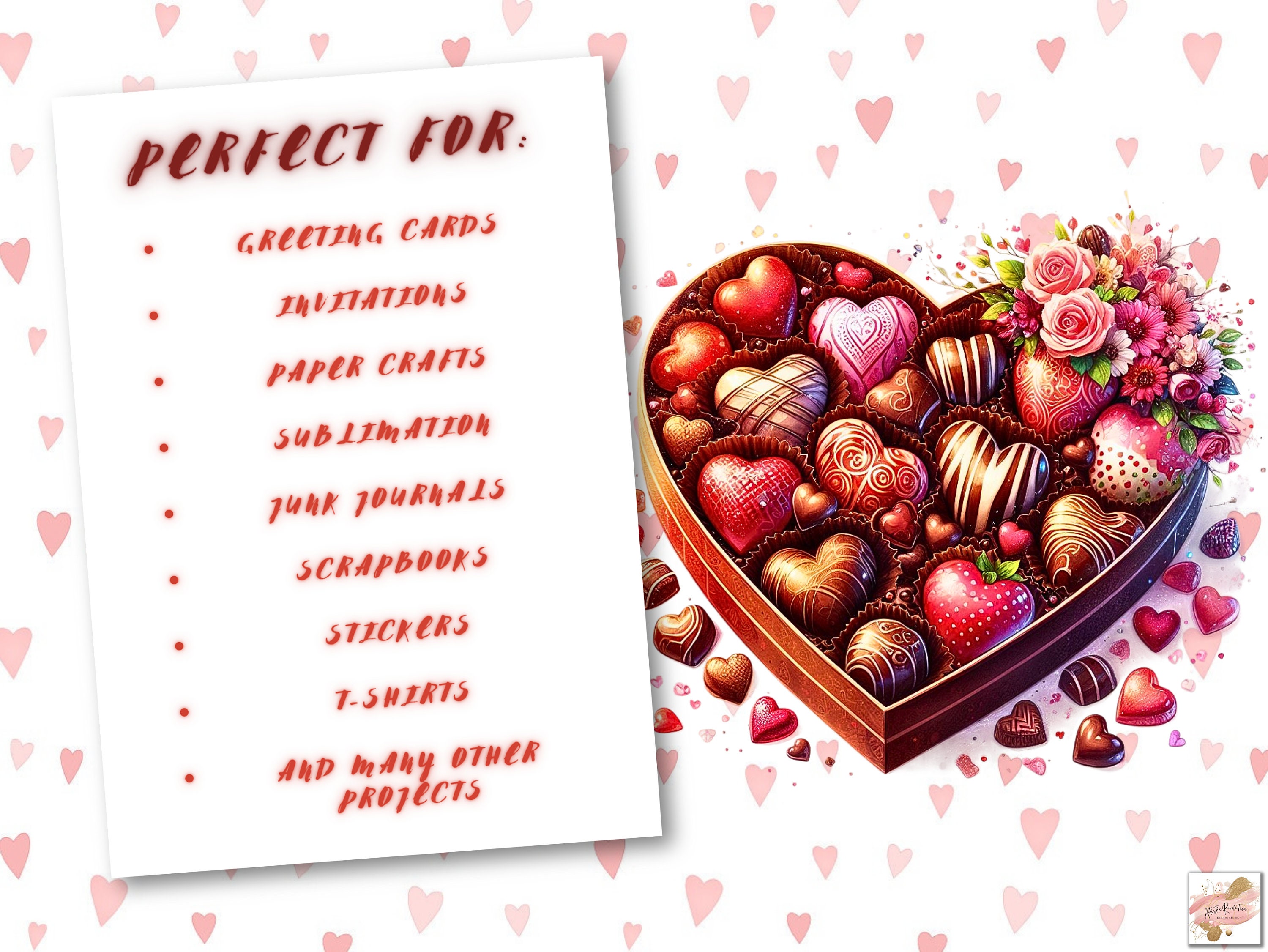 50 Valentines Day Clipart Bundle Watercolor Sweets Clipart PNG ...