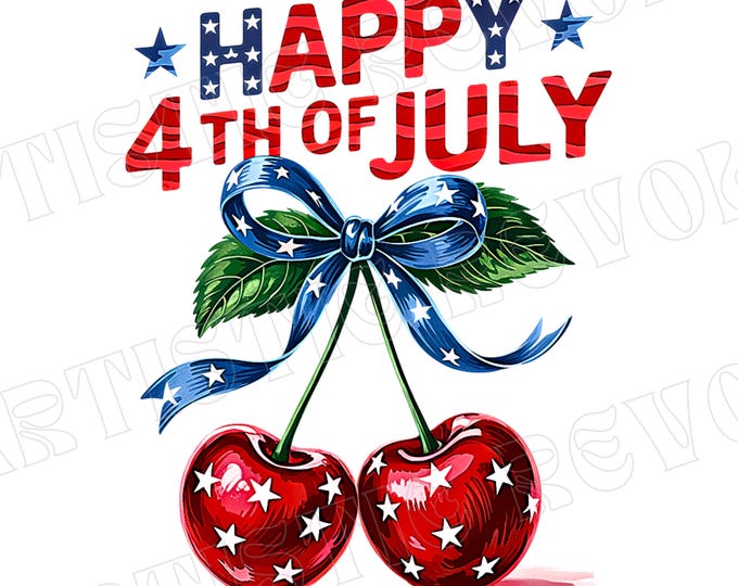 4th July Cherry PNG, America Cherries Png, Cherry Coquette PNG, America ...