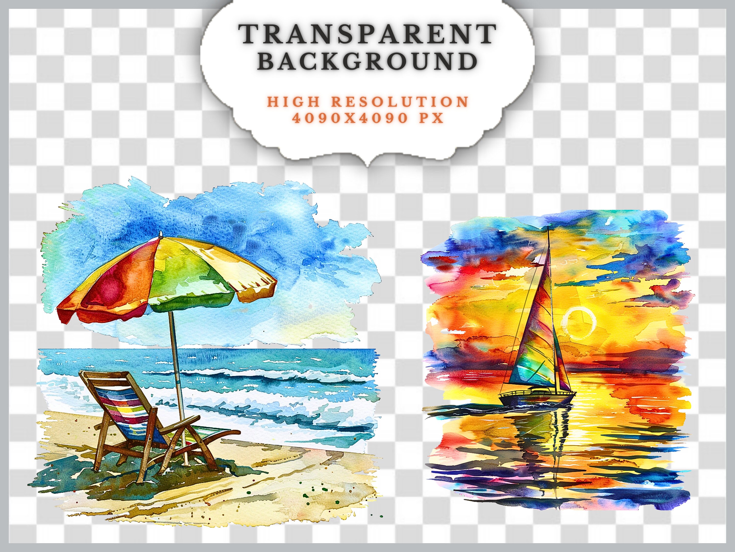 78 Watercolor Summer Clipart Bundle, Summer Png, Summer Beach Clipart ...