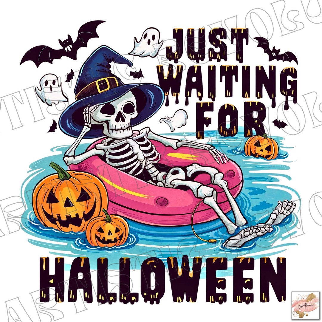 Just Waiting for Halloween PNG, Funny Halloween Png, Halloween Clipart ...