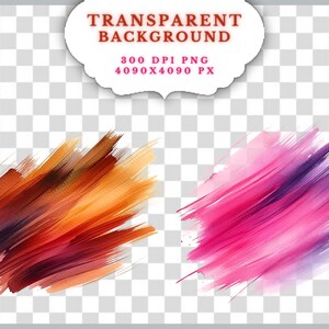 57 Watercolor Brush Strokes Clipart Bundle, Paint Brush Stroke Png ...