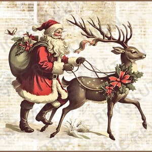 57 Retro Vintage Christmas Clipart Bundle, Vintage Christmas PNG, Retro ...