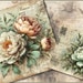 Watercolor Peonies Papers, Vintage Peonies Digital Papers Peony Journal ...