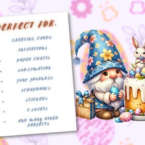 50 Watercolor Easter Gnomes Clipart Bundle, Cute Easter Clipart Bundle ...