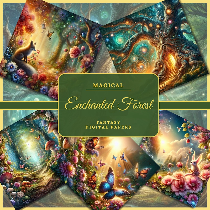 Forest Magical Wallpaper - Etsy