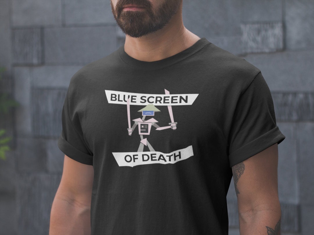 Blue Screen of Death T-shirt Funny IT Gift, Computer Nerd Gift, Nerdy ...