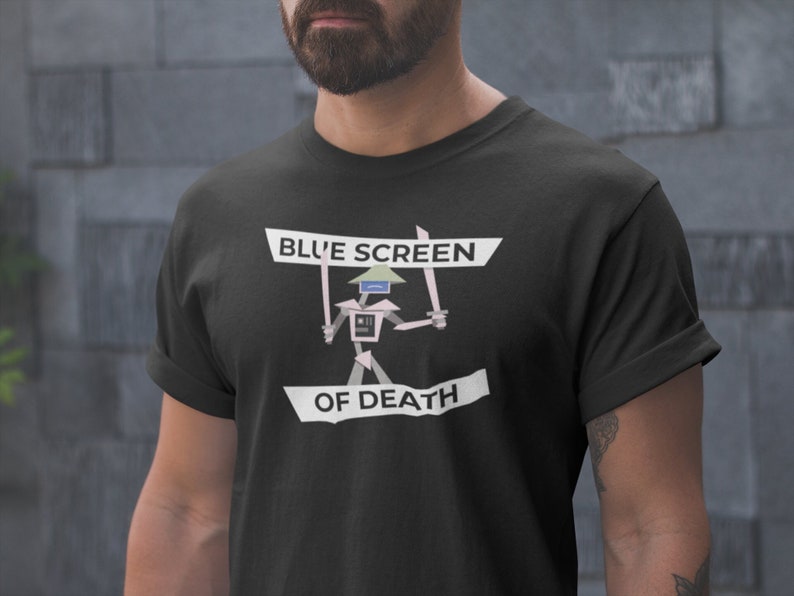 Blue Screen of Death T-shirt Funny IT Gift, Computer Nerd Gift, Nerdy ...