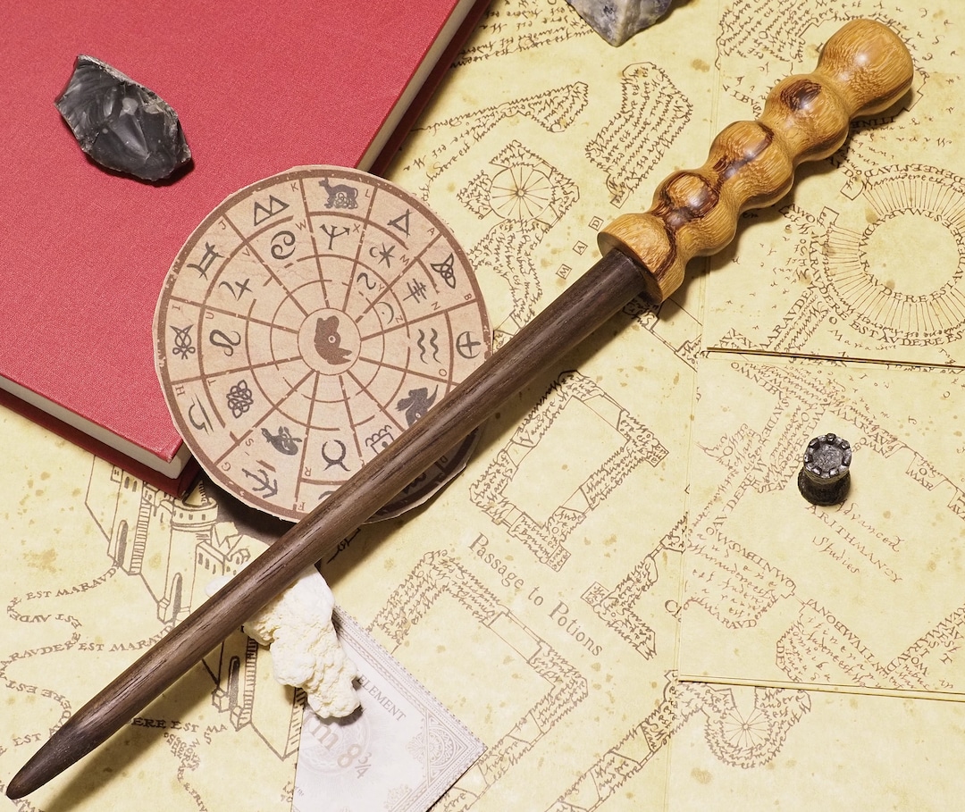 Wand, Marble Wood & Peruvian Walnut With Kelpie Hair Core - Etsy