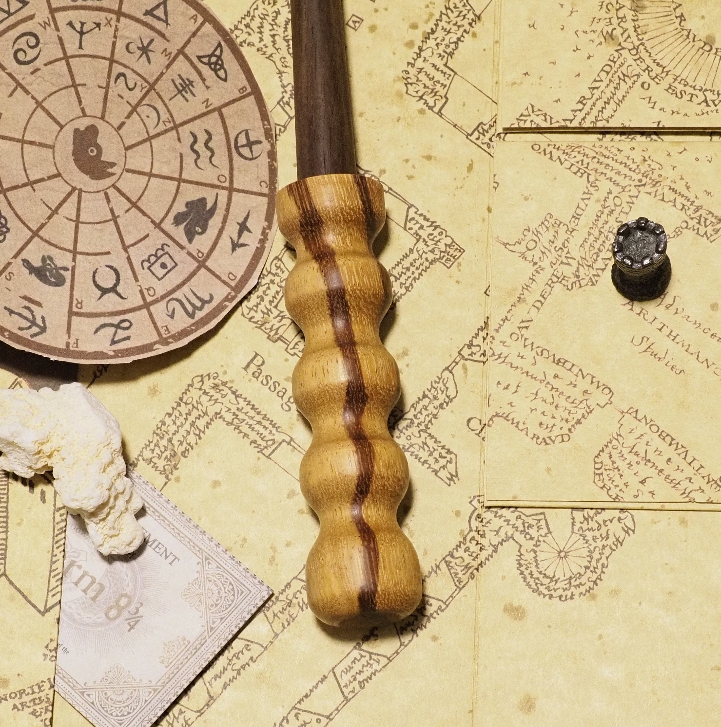Wand, Marble Wood & Peruvian Walnut With Kelpie Hair Core - Etsy