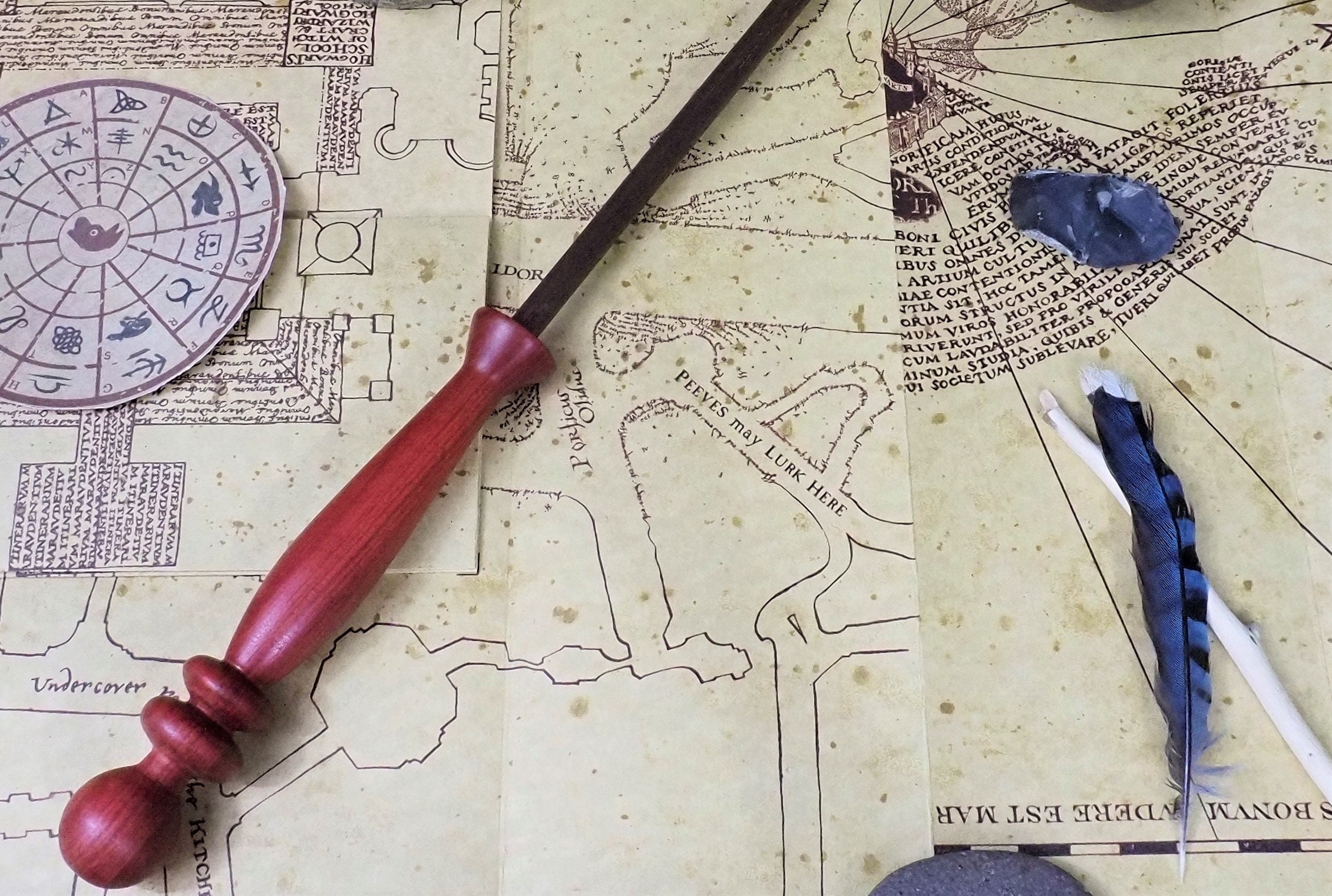 Wand, Chake Kok and Peruvian Walnut With Chickcharney Feather Core - Etsy