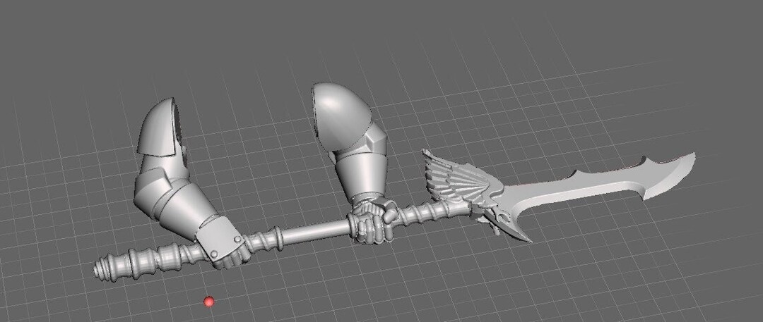 Sci Fi Gothic GRIMDARK Two Handed Phoenix Halberd - Etsy