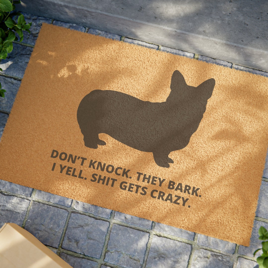 Corgi Door Mat Funny personalised Door Mat Custom Door Mat Customised ...