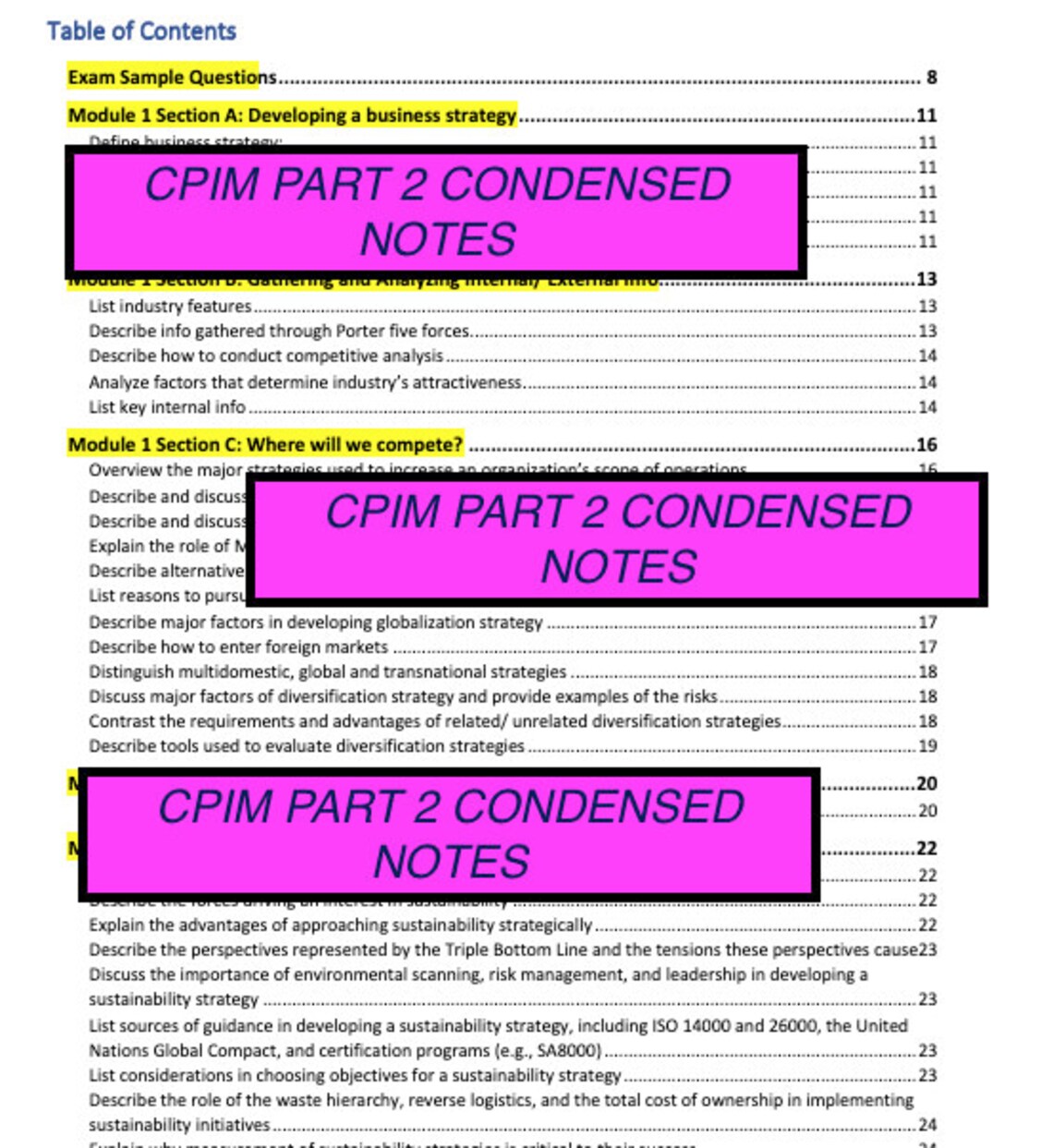 APICS Production and Inventory Management - Part 2 (CPIM) - Etsy