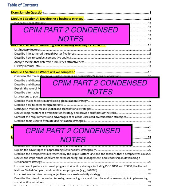 APICS Production and Inventory Management - Part 2 (CPIM) - Etsy