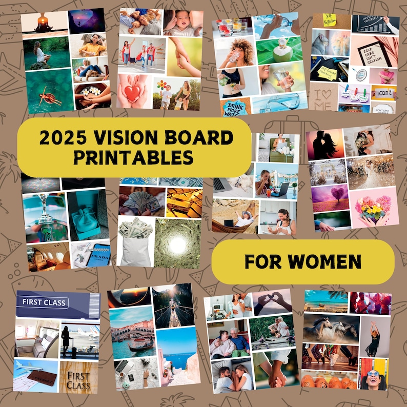 Vision Board Printables for Women: Self-improvement Gift Set - Etsy