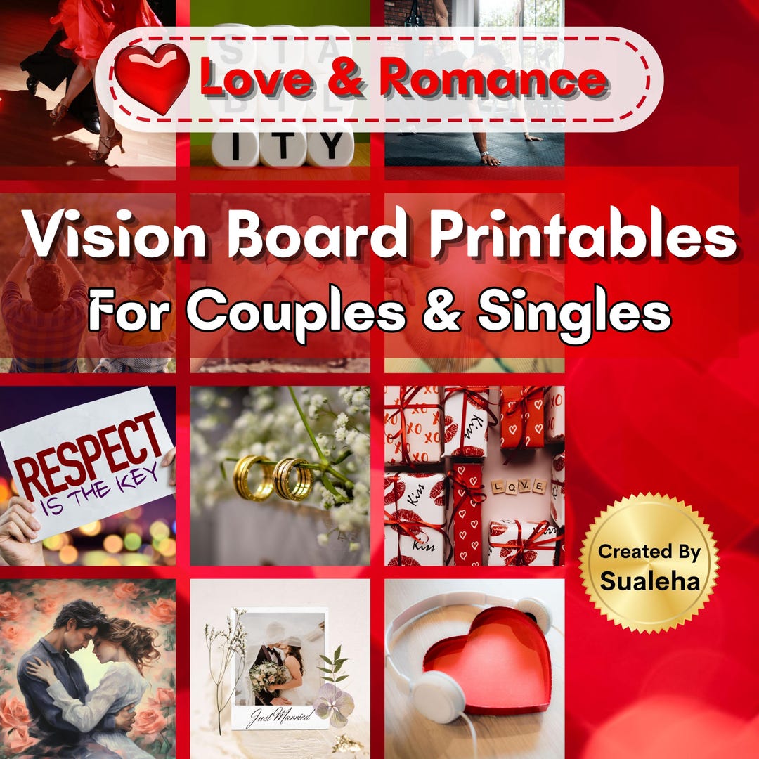 Love and Romance Vision Board Printables - Manifest Your Dream Partner ...