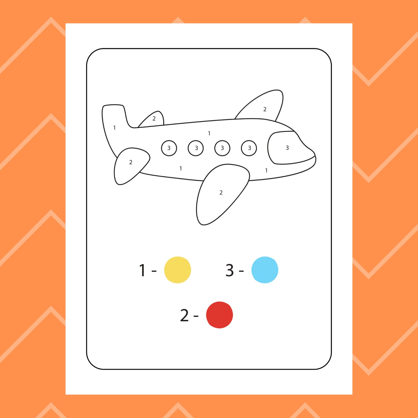 Color by Number Coloring Pages for Kids Pack of 20 Learning Numbers ...