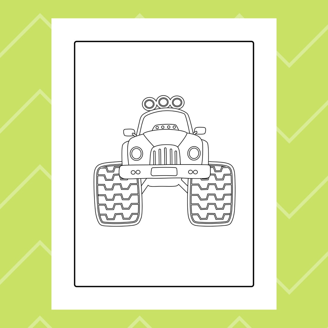 26 Monster Truck Coloring Pages Bundle, Monster Truck Printables ...