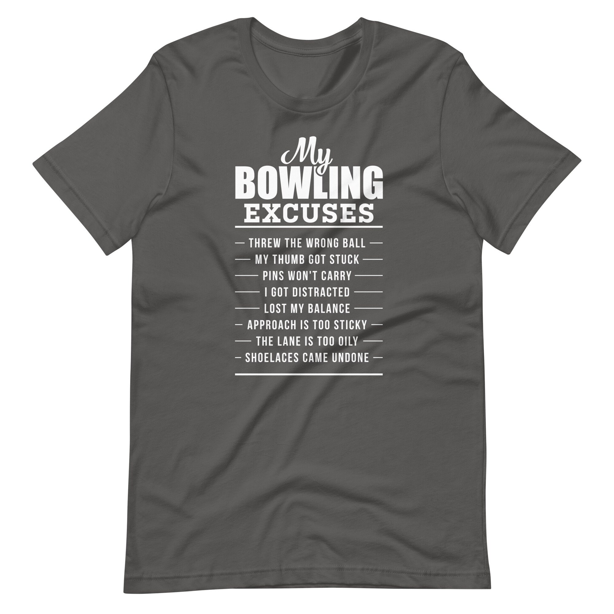 My Bowling Excuses T-shirt - Etsy