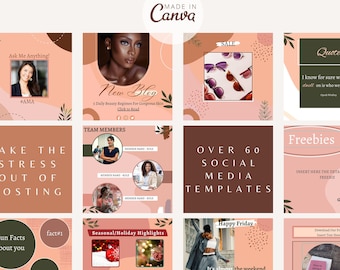 45+ Premium Editable Canva Post Template & 45+ Matching Instagram Stories - General Business or ...
