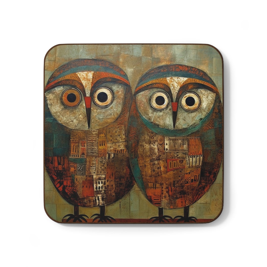 Picasso Meets Paul Klee- Two Owls Mosaic- AI Inspired Design ...