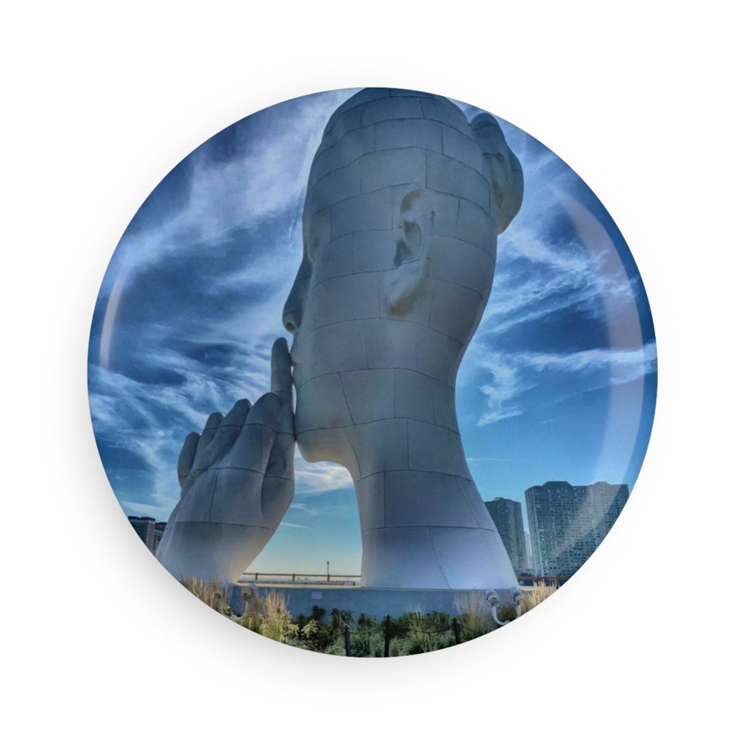 Water Soul Statue in Newport Jersey City NJ - Button Magnet, Round - Etsy
