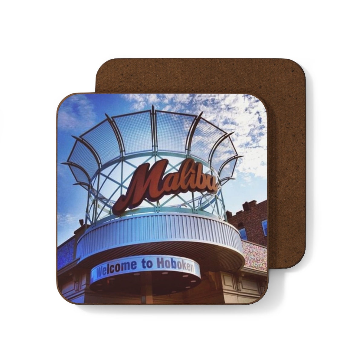 Malibu Diner Sign in Hoboken - Hardboard Back Coaster - Etsy