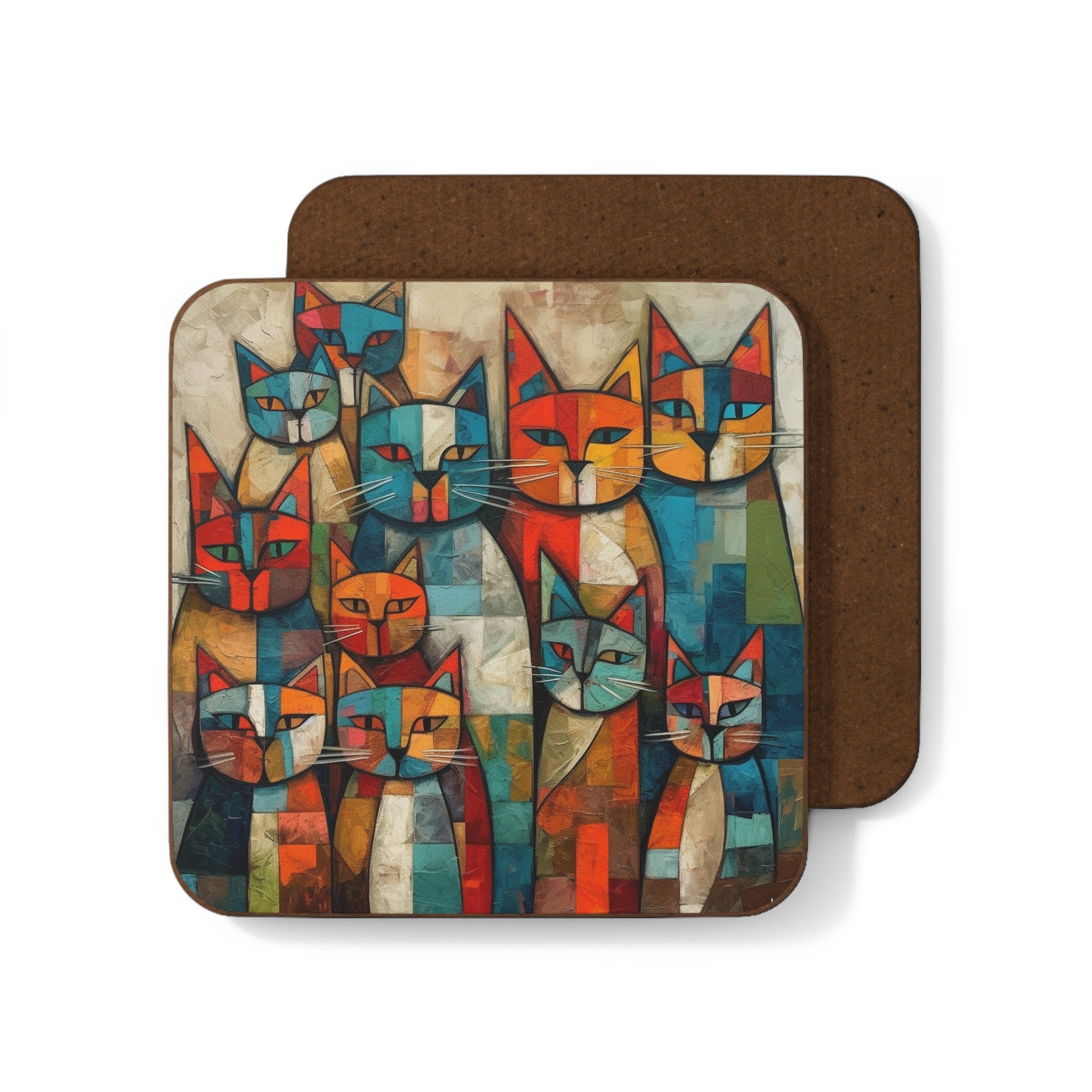 Picasso Meets Paul Klee- Many Cats Mosaic- AI Inspired Design ...