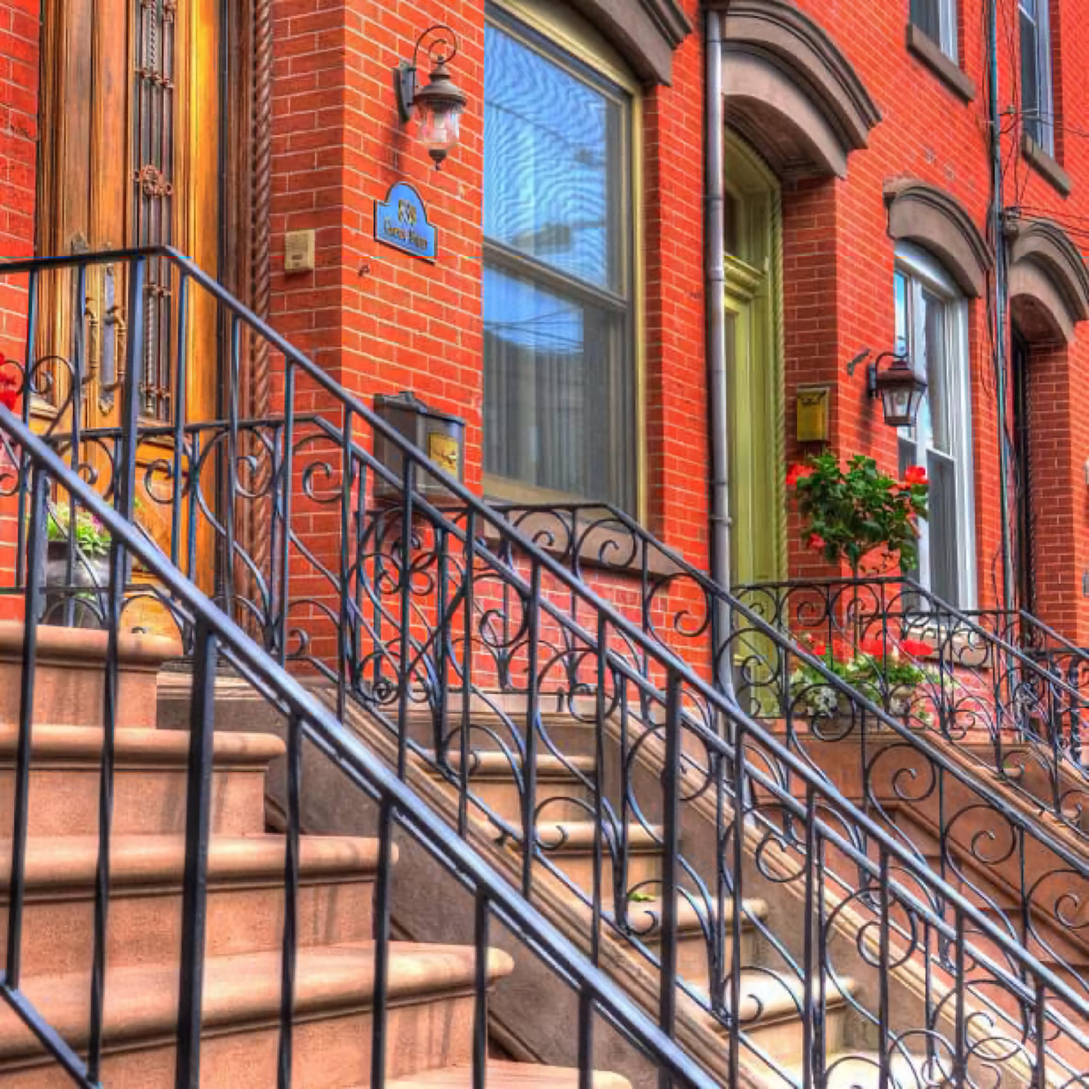 Brownstone Between 8th and 9th St and Garden Street Hoboken NJ Digital ...