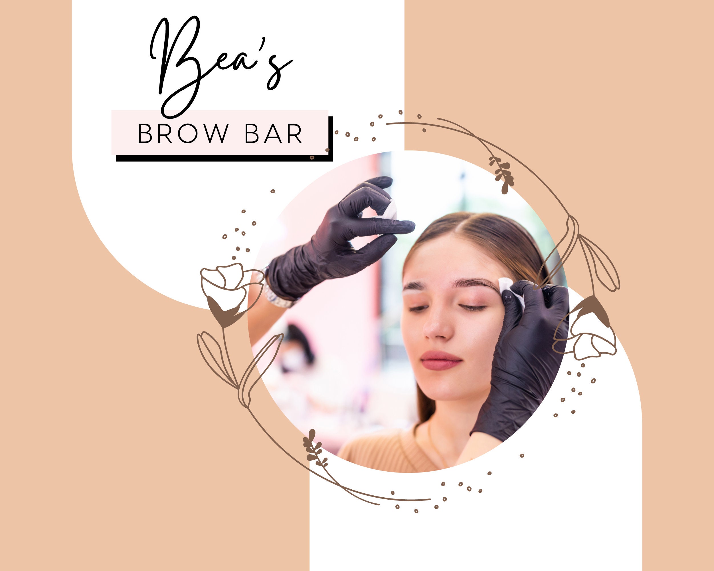 Pre-made Beauty Logo | Designed in Canva | Eye Bow Logo, MUA Logo ...