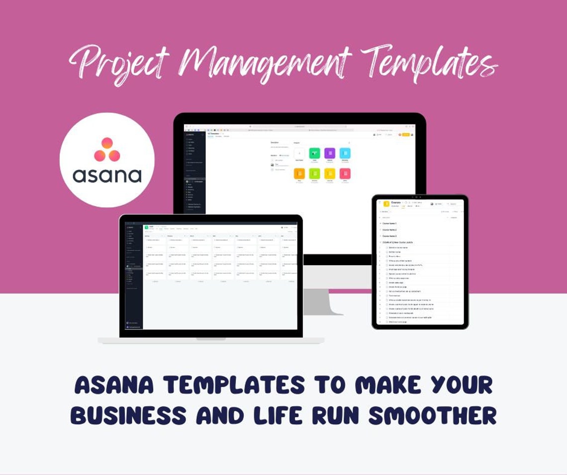 Project Management Templates for Asana - Etsy