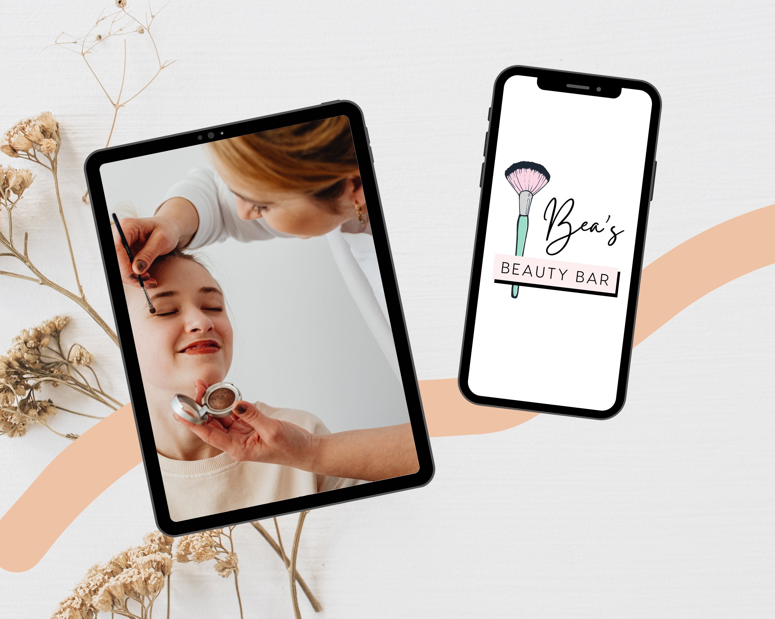 Pre-made Beauty Logo Canva Template | MUA Logo, Beauty Logo, Makeup ...