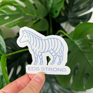 EDS Strong Chronic Illness Pain Zebra Strong Sticker - Etsy