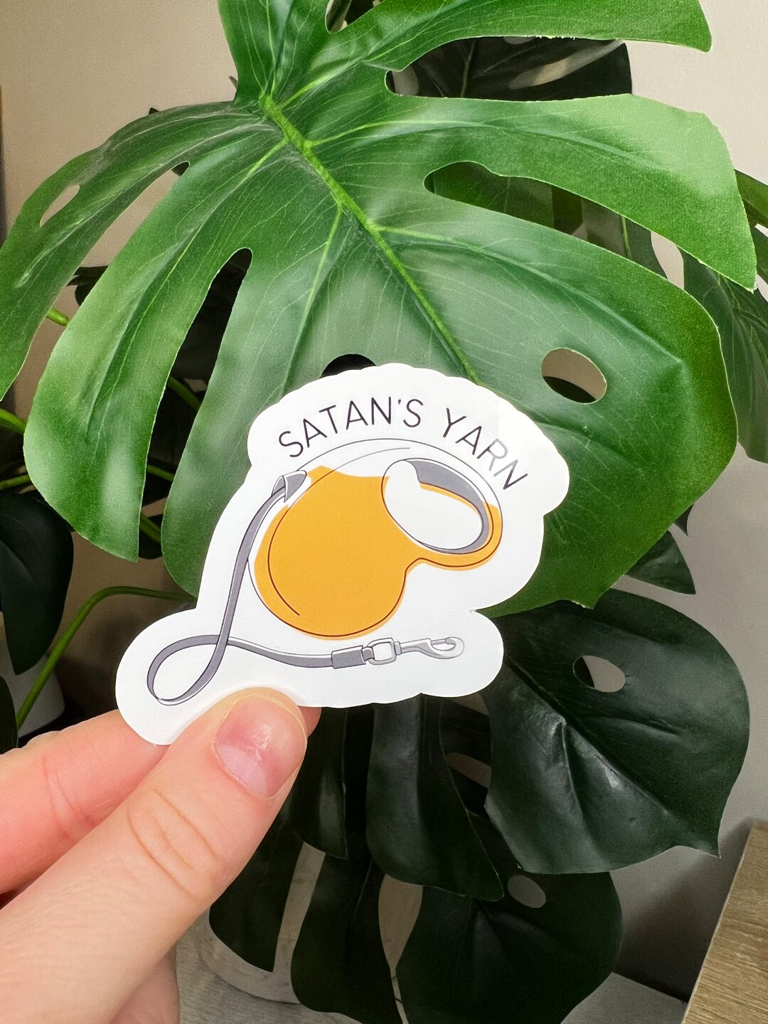 Satans Yard Retractable Leash Meme Sticker Dogs Vet Med - Etsy