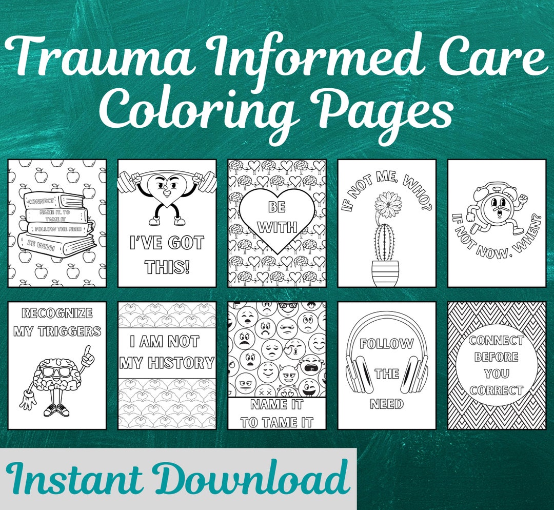 Trauma Informed Care Coloring Pages - Etsy