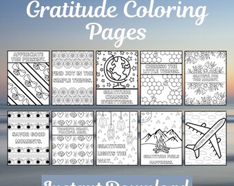 Gratitude Coloring Pages: 25 Unique Designs With Inspirational ...